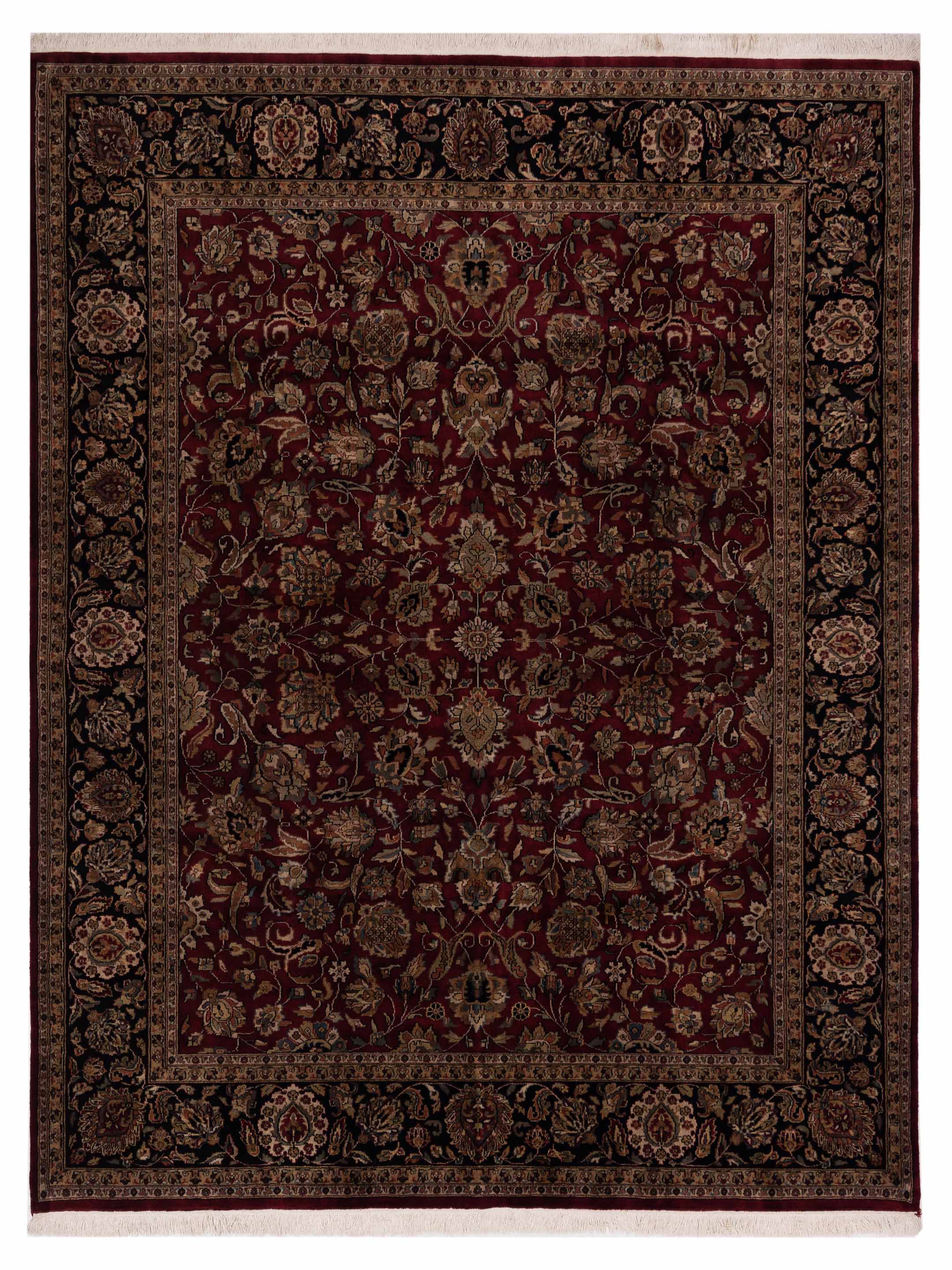 Corvella Red Black 8x9.10 Hand Knotted Rug – Oushak Rugs